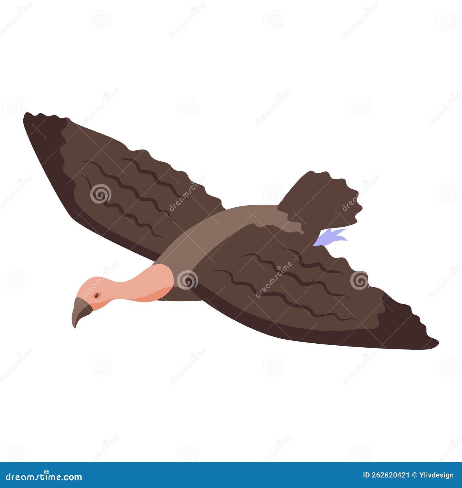 Griffin Vulture Rock Nest Flat Cartoon Vector Wild Animals Birds ...