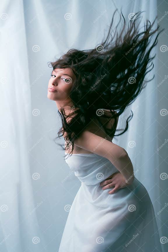 Flying hair stock photo. Image of funny, hair, studio - 4404862