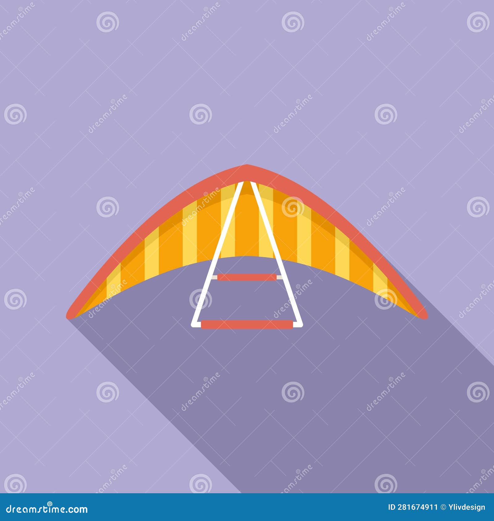 Set Of Flying Hang Gliders. Hand Drawn Outline Sketch. Isolated On ...