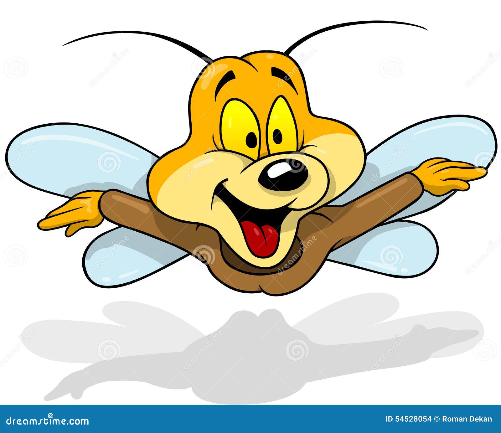 Flying Happy Beetle stock vector. Illustration of vector - 54528054