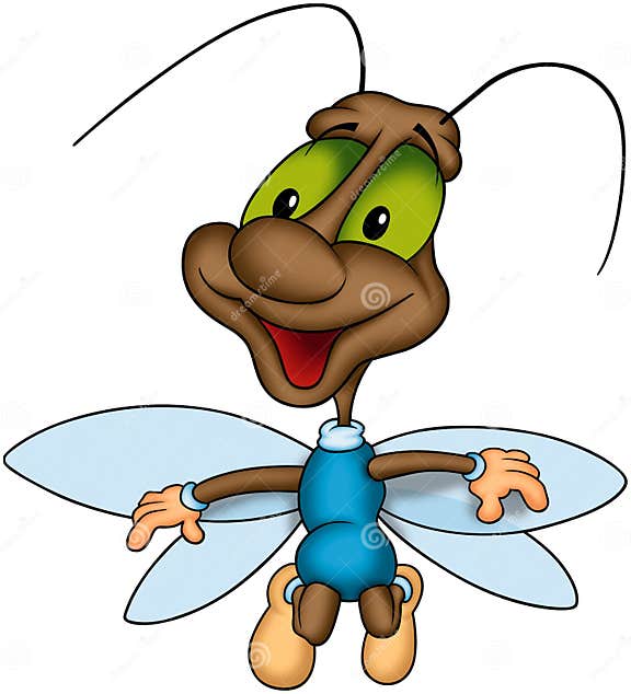 Flying happy bug stock illustration. Illustration of merry - 1946444