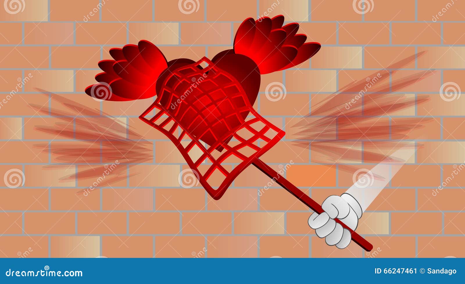 Flying heart cartoon stock vector. Illustration of backdrop - 66247461