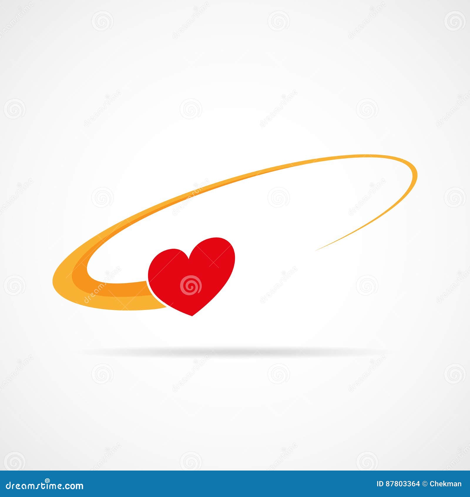 Flying Heart Icon. Vector Illustration. Stock Illustration ...