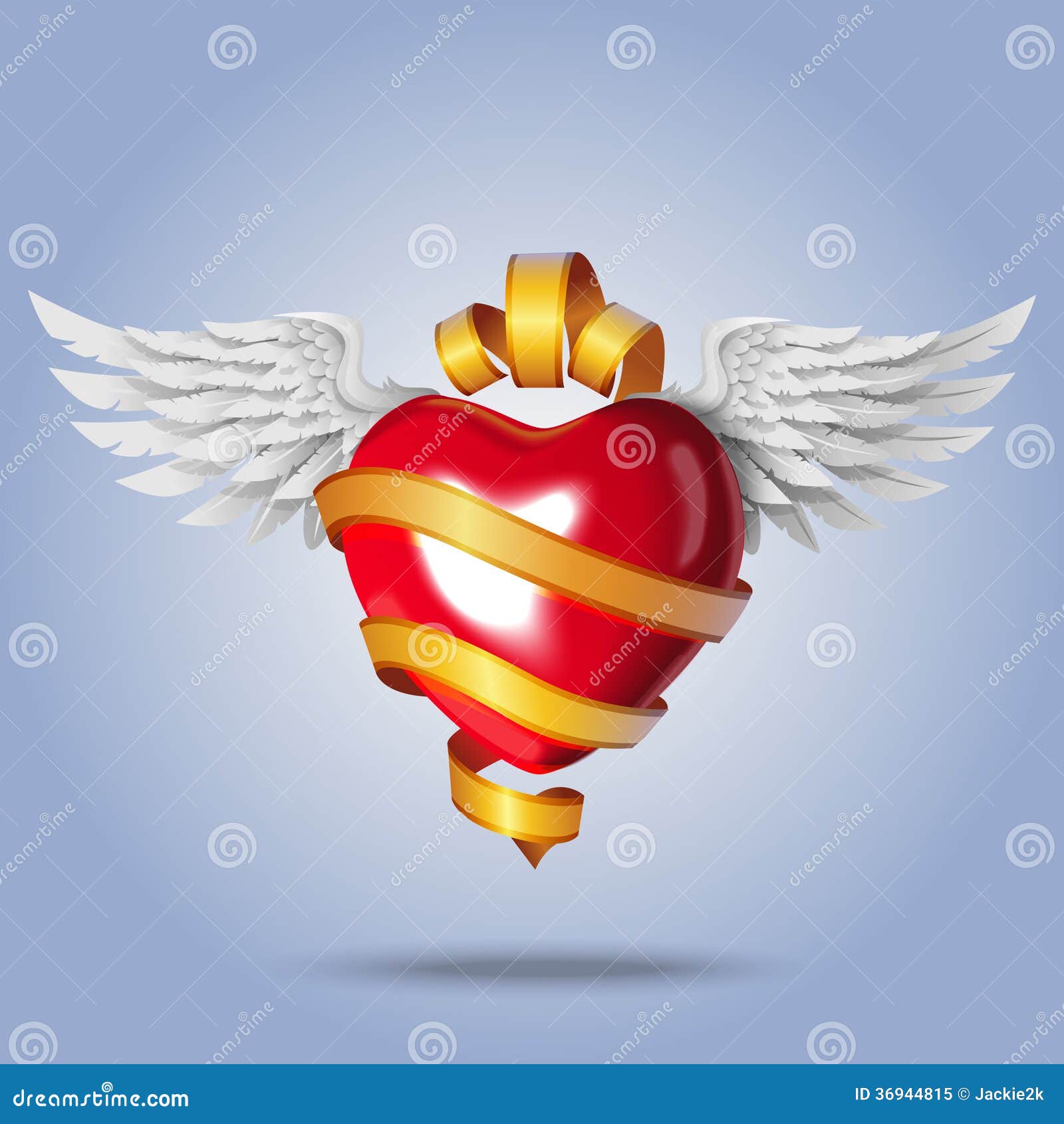 Flying Heart stock vector. Illustration of heaven, passion - 36944815