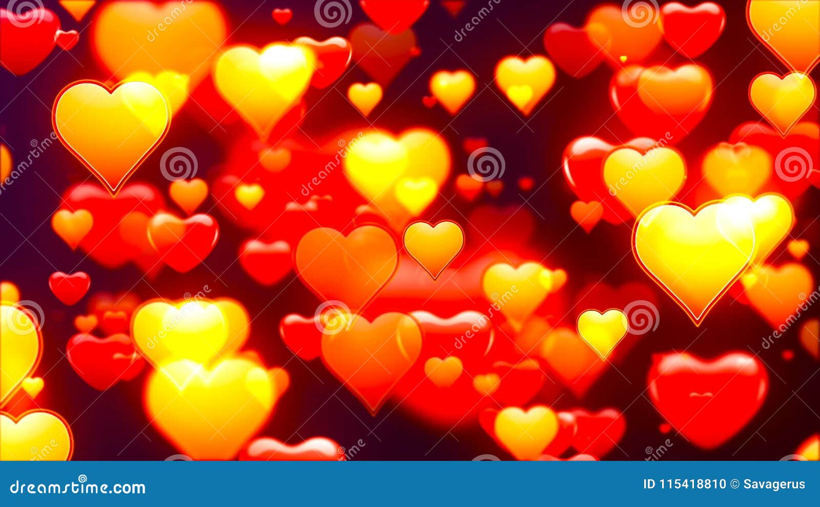 Flying Hearts, Abstract Background Stock Illustration - Illustration of ...