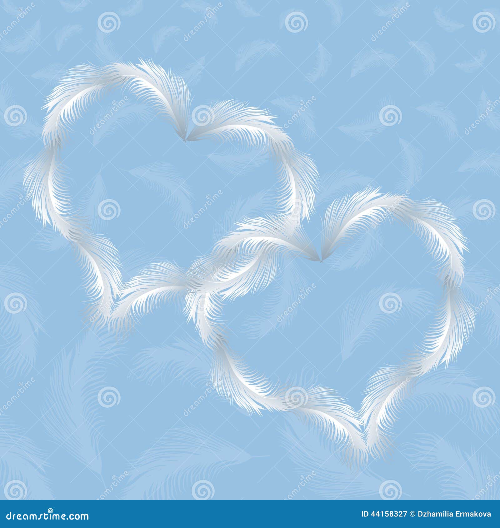 Flying hearts stock vector. Illustration of fluffy, love - 44158327