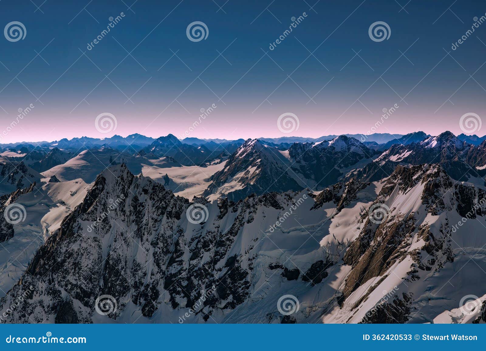 Flying in a Helicopter Over the Southern Alps Mountain Range at ...