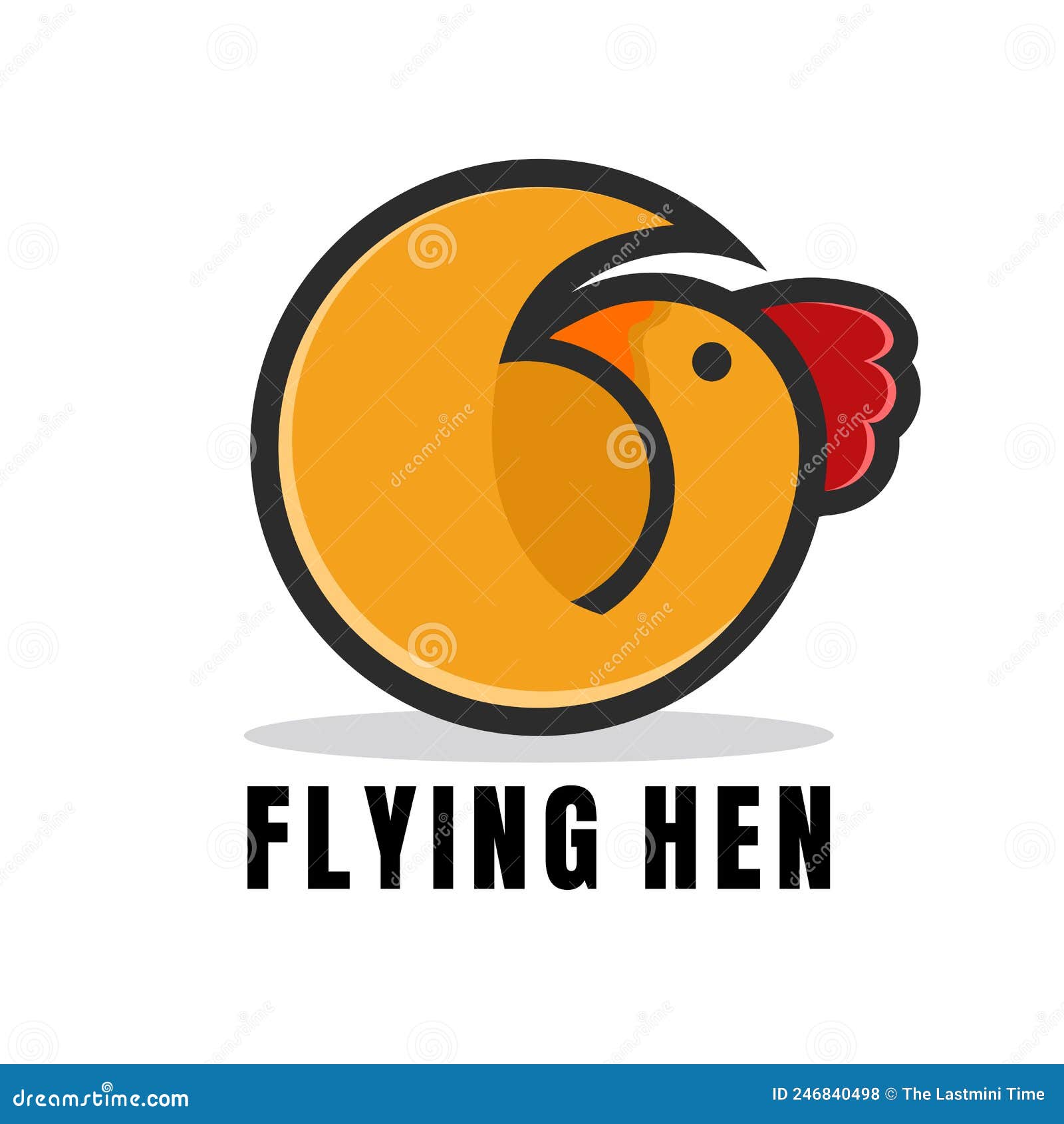 Flying Hen Logo Icon Design Stock Vector - Illustration of logo, beak ...