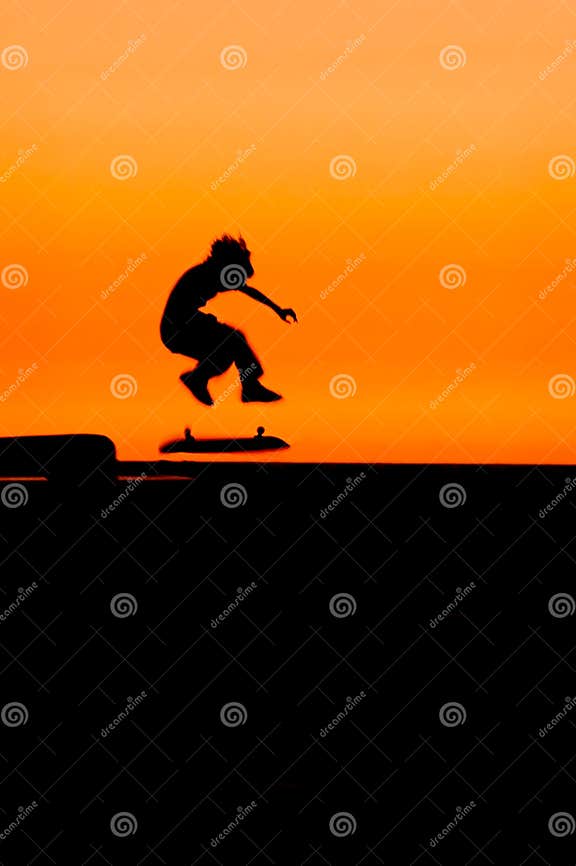 Flying High stock image. Image of silhouette, stunt, child - 3017675