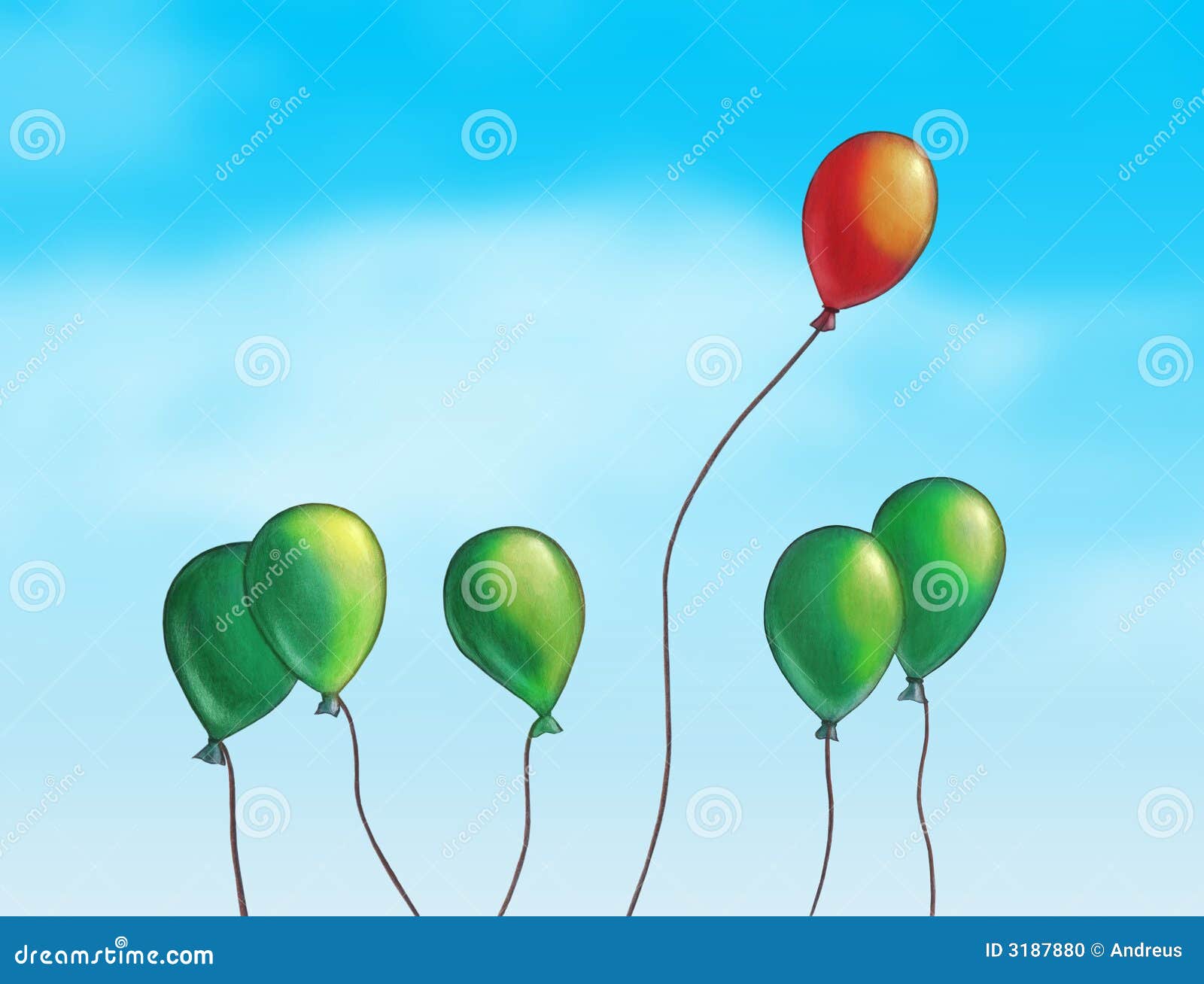 Flying high stock illustration. Illustration of cloud - 3187880