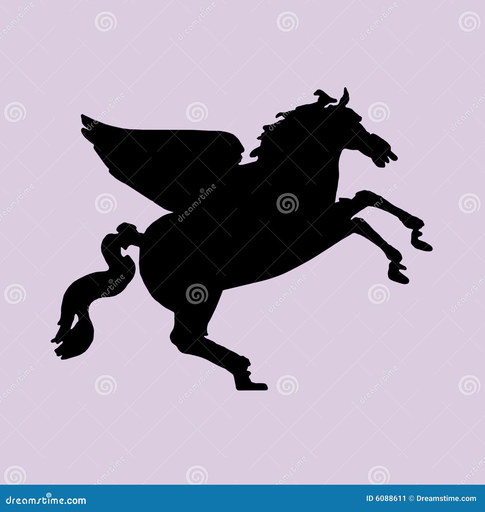 Flying Horse stock illustration. Illustration of horses - 6088611