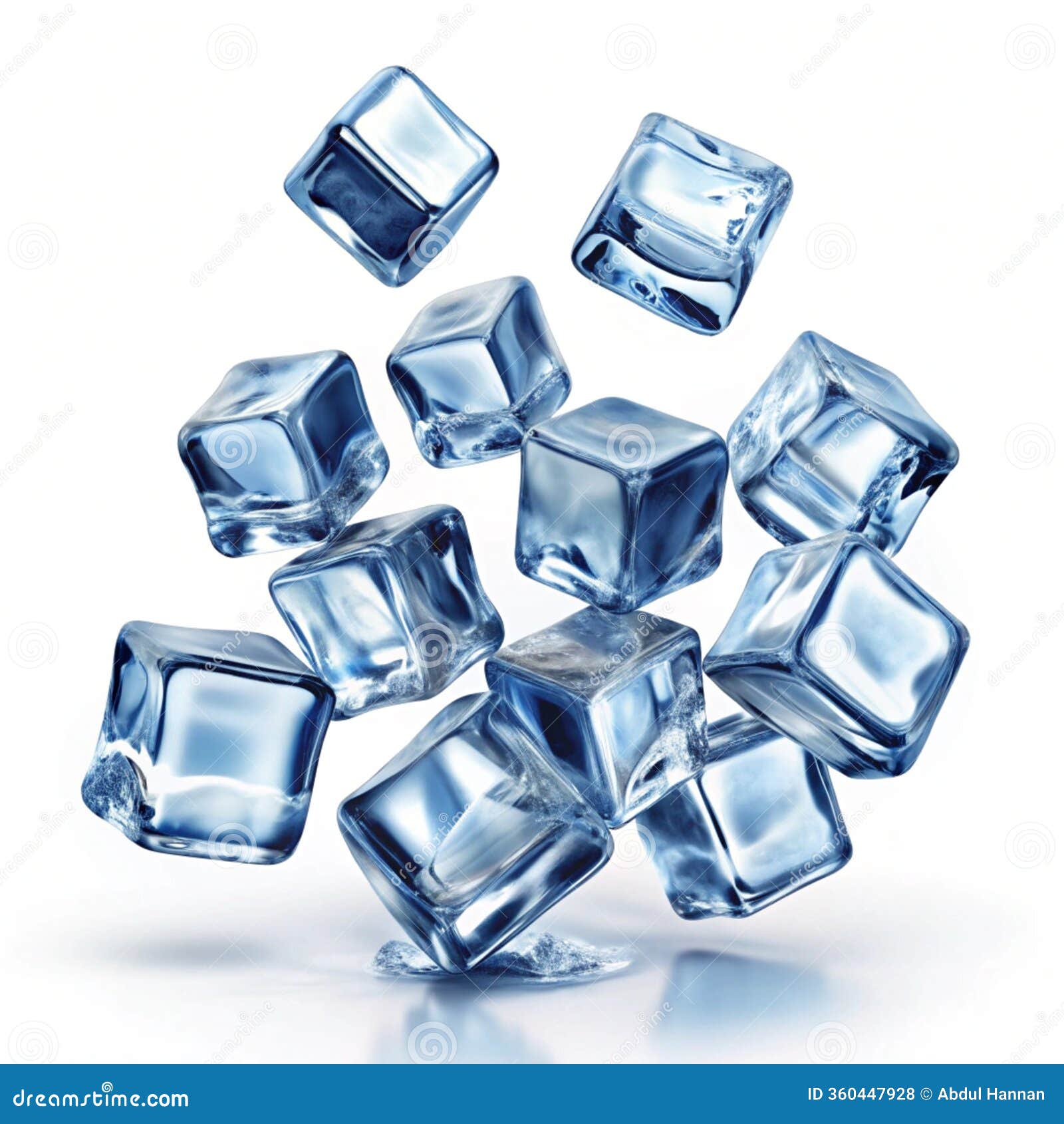 Flying ice cubes stock illustration. Illustration of refreshment ...