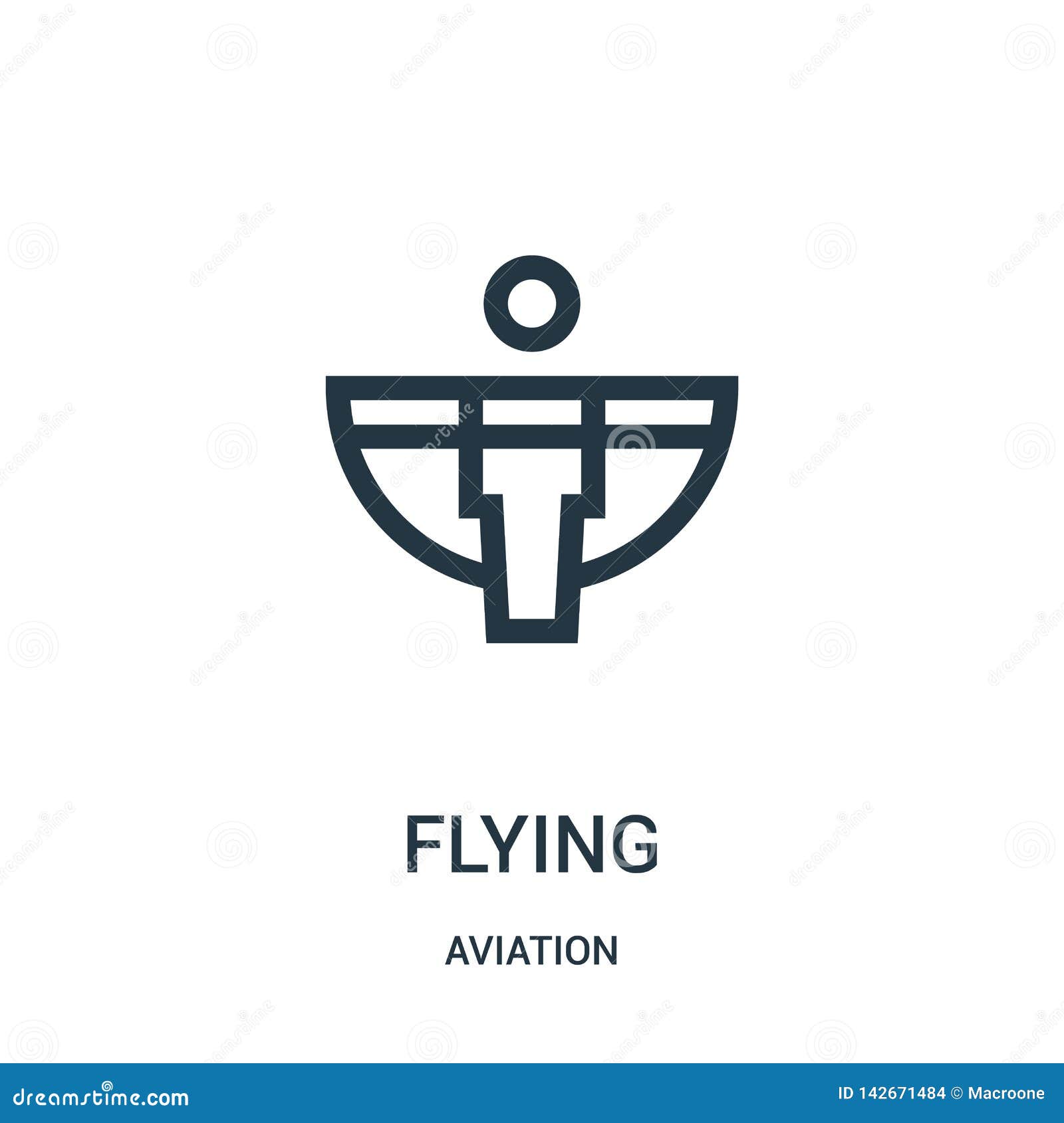 Flying Icon Vector from Aviation Collection. Thin Line Flying Outline ...