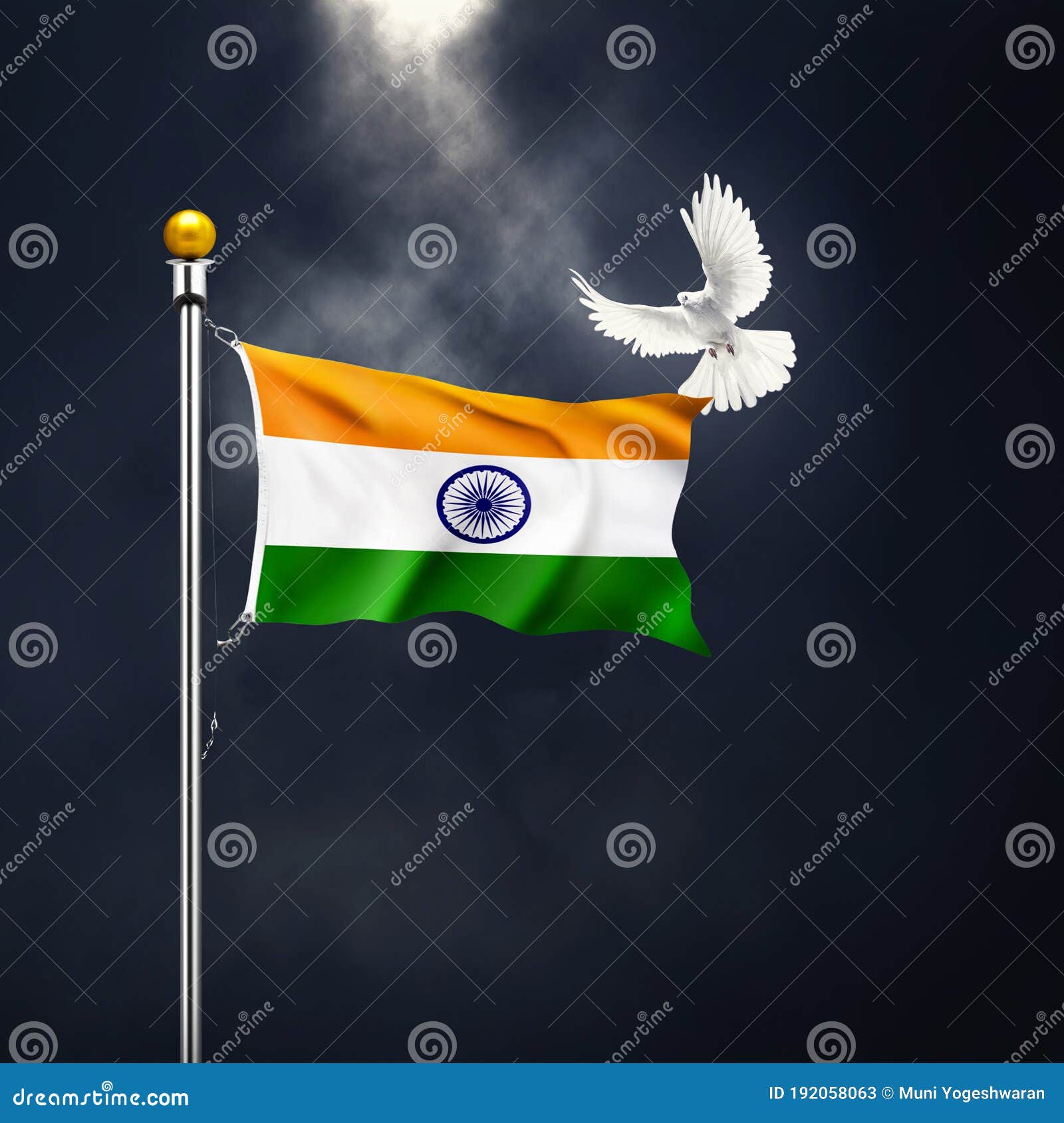 FLYING INDIA FLAG with BACKGROUND Stock Illustration - Illustration of ...