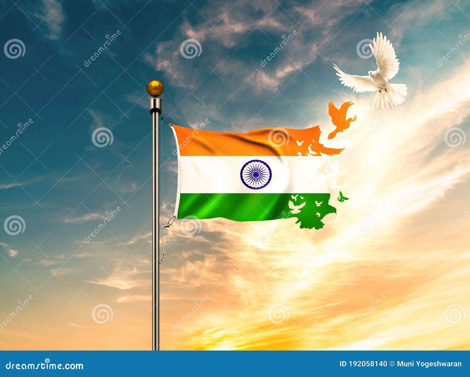 Indian Flag Flying
