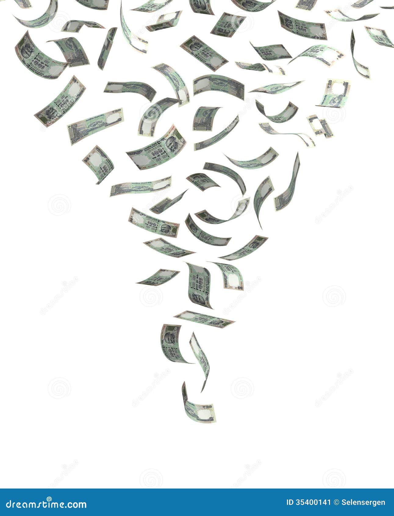 Flying Indian Rupee stock illustration. Illustration of investment ...