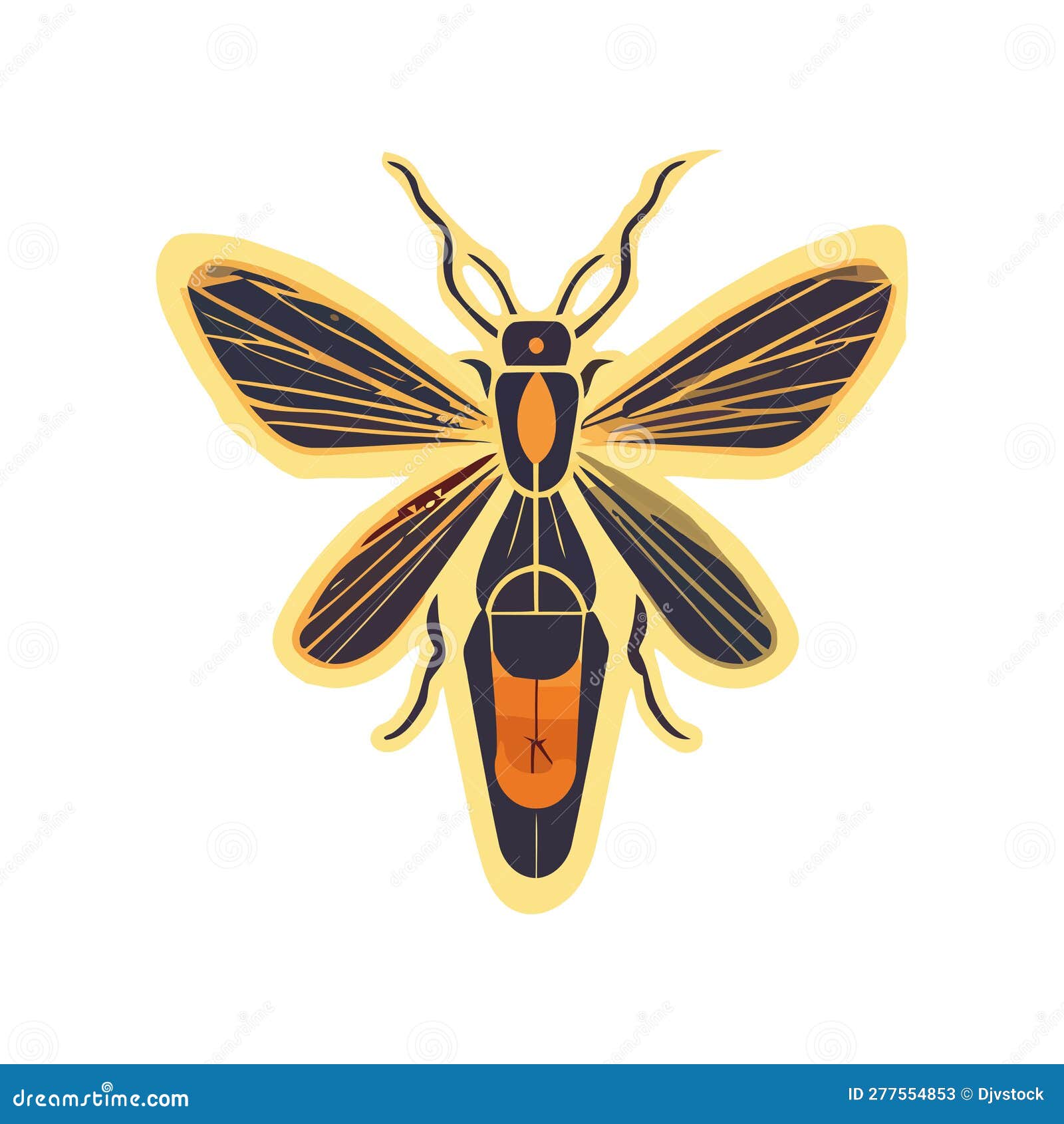 Insect Wasp, Black Wasp Silhouette. A Stinging Insect, An Insect Pest ...