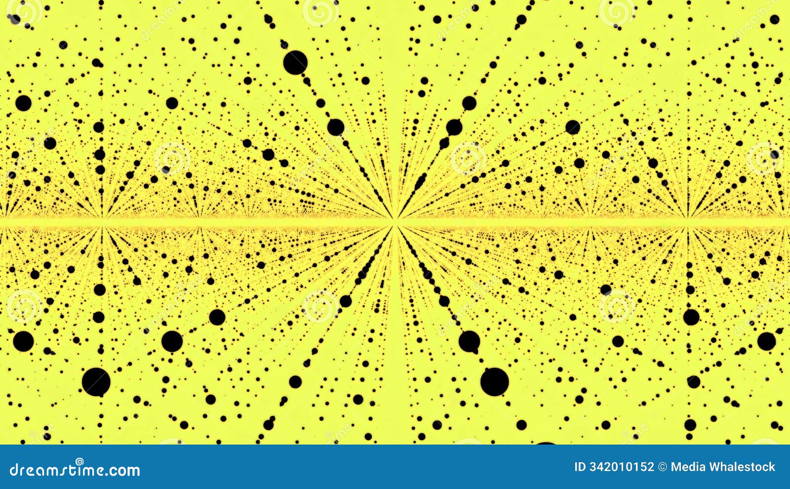 Flying Inside Abstract Space with Rows of Flying Dots. Animation ...