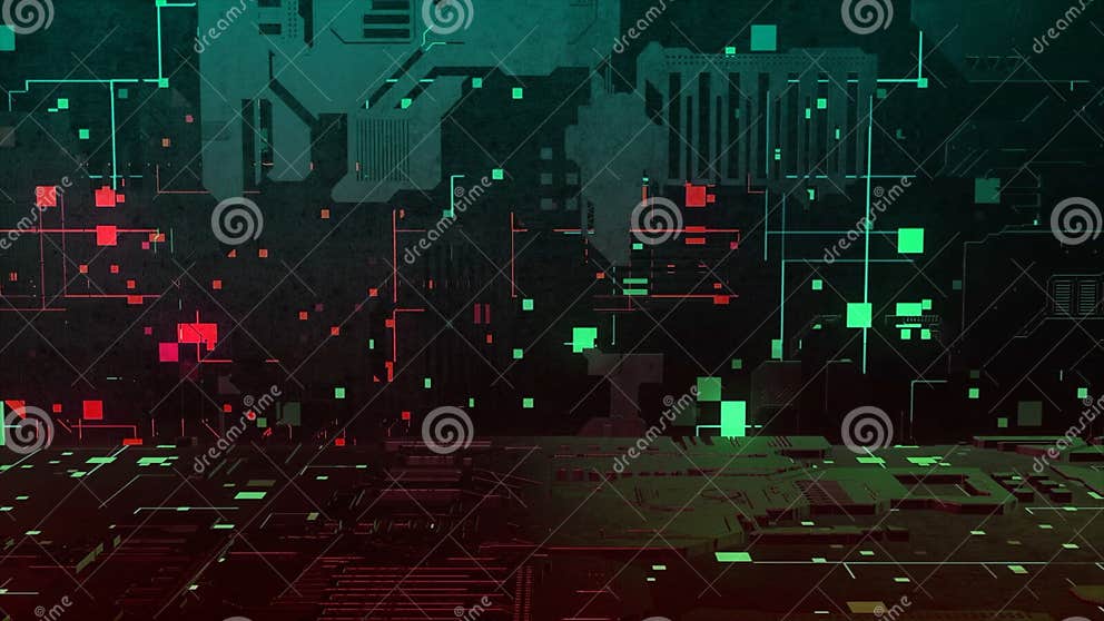 Flying Inside Cyberspace with Beautiful Abstract Digital Particles ...