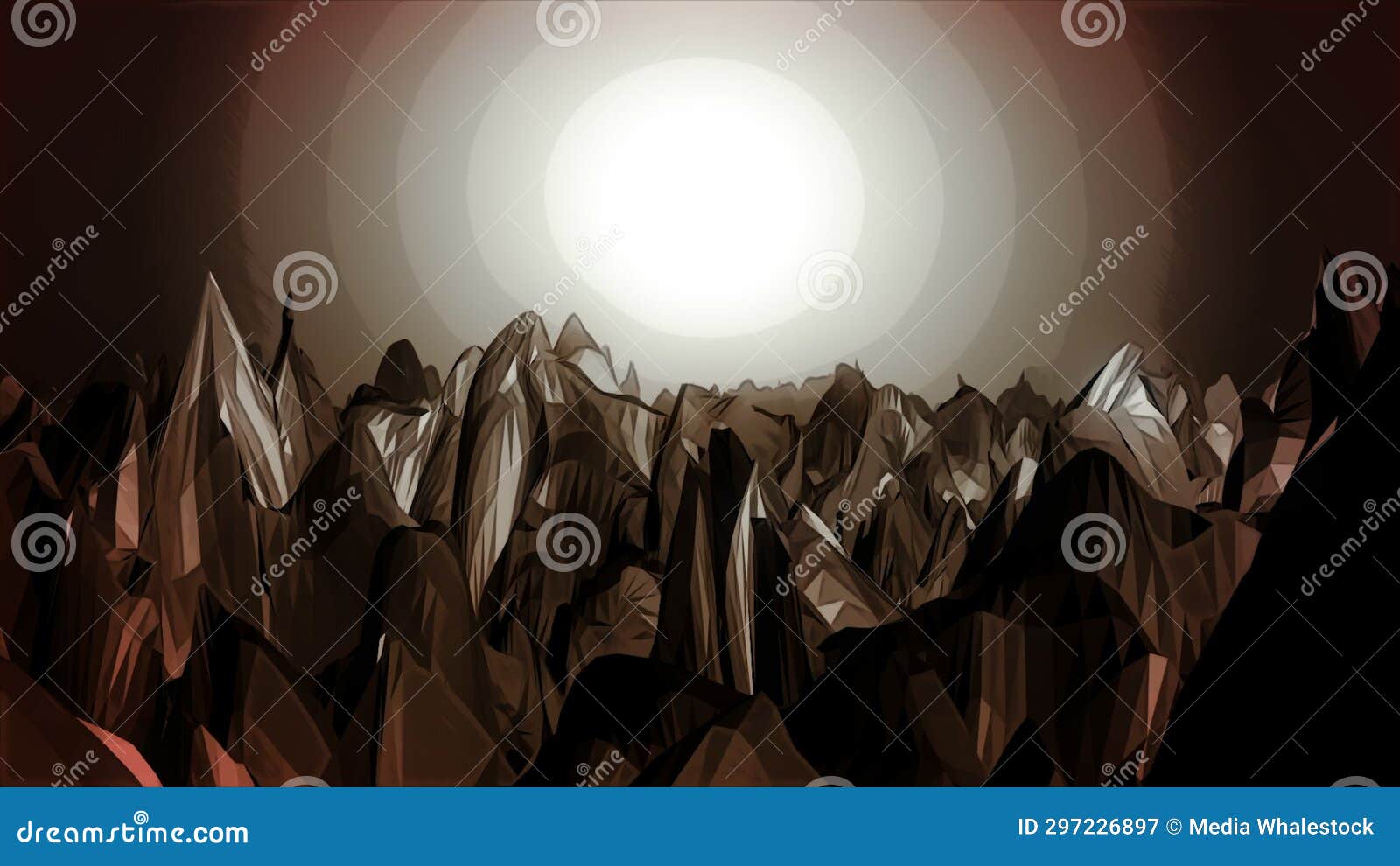 Flying Inside Dark Underground Cave with Sharp Rock Formations ...