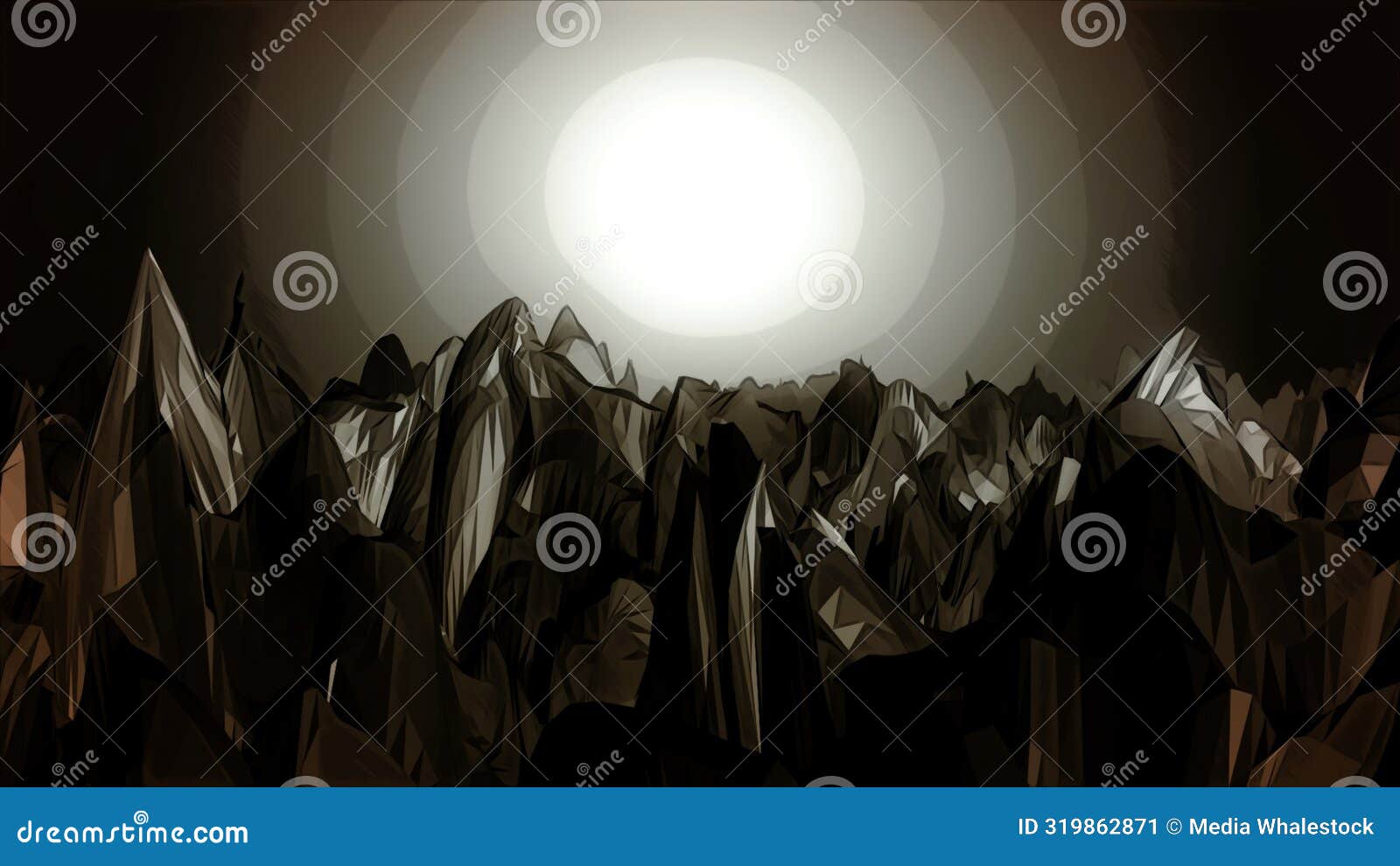 Flying Inside Dark Underground Cave with Sharp Rock Formations ...