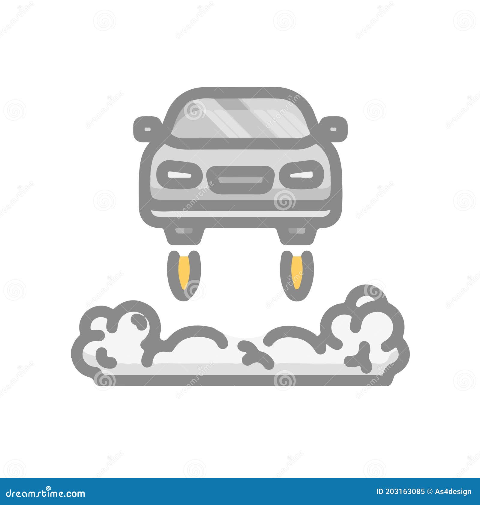 Flying Jet Car Icon Symbol with Grey Color in Flat Style Stock ...