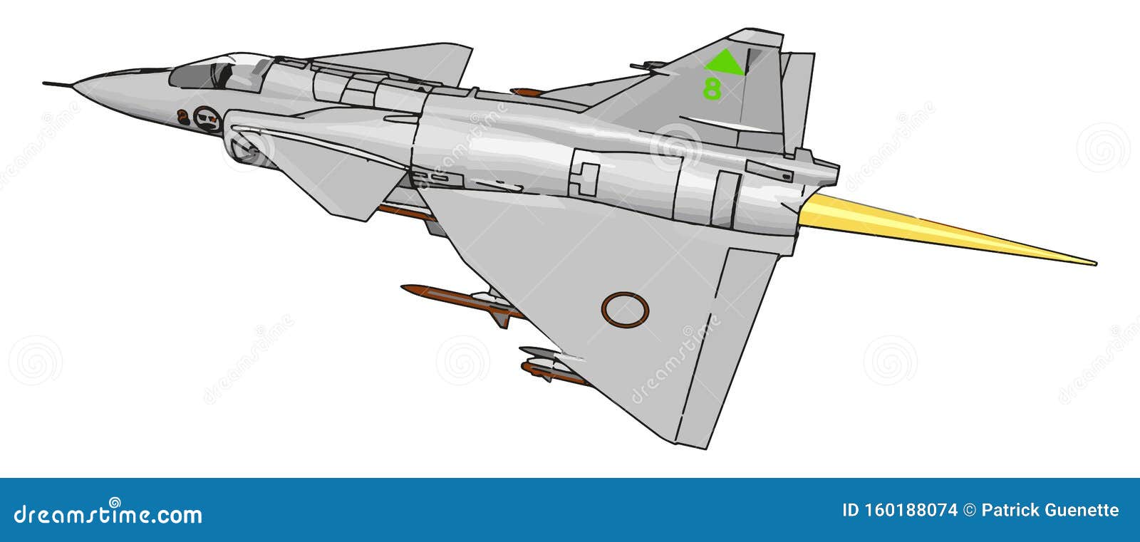 Flying Jet, Illustration, Vector Stock Vector - Illustration of ...