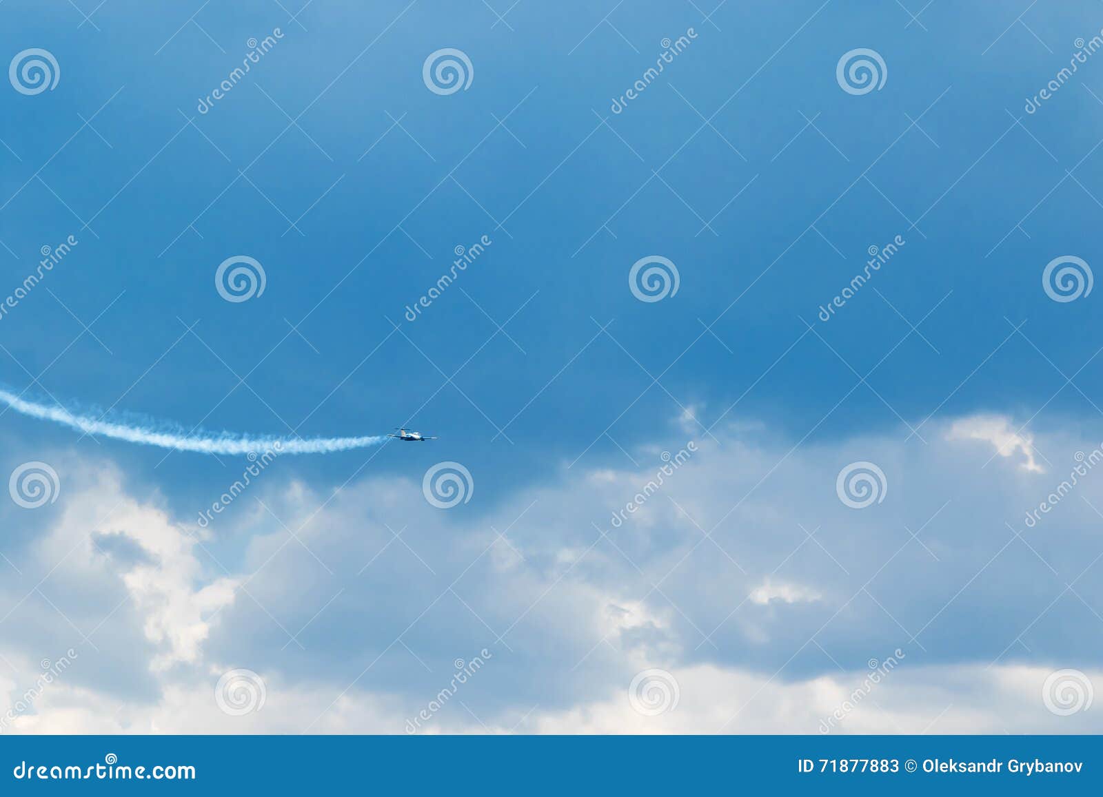 Flying Jet Plane in the Blue Sky Stock Image - Image of blue, speed ...