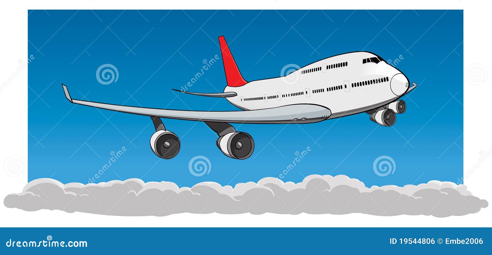 Flying Jumbo Jet Picture. Image: 19544806