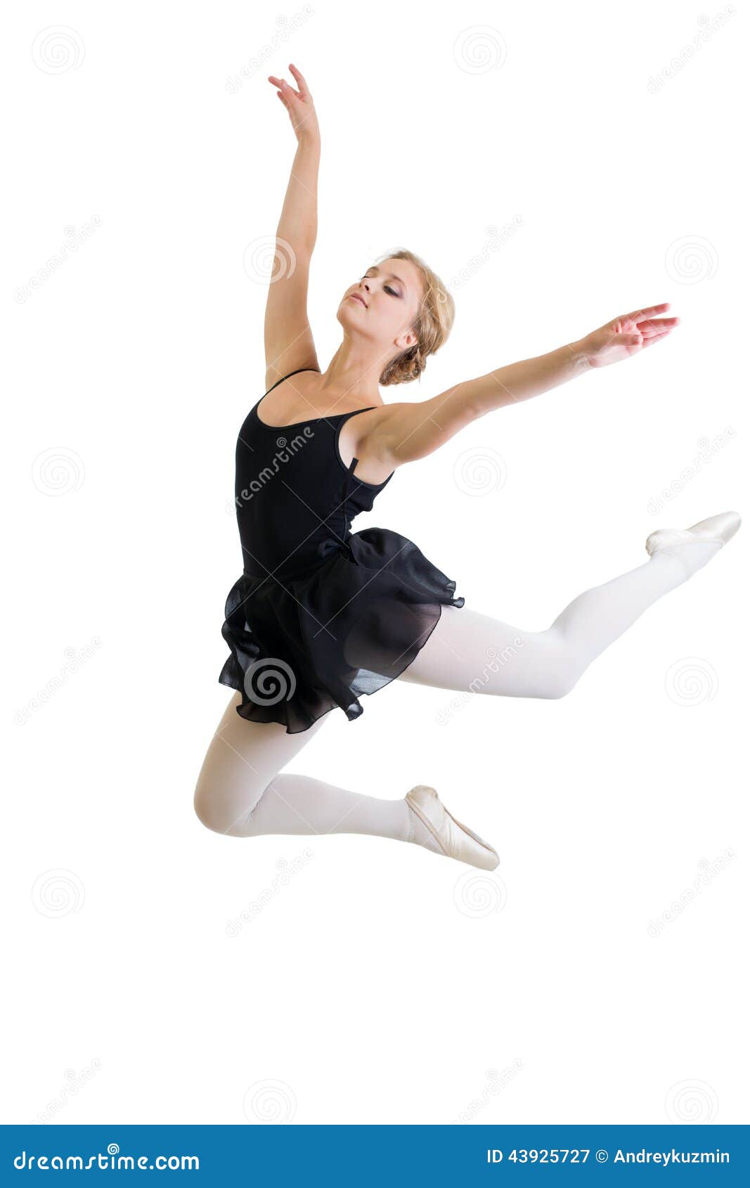 Flying or Jumping Dancer Girl Isolated Stock Image - Image of active ...