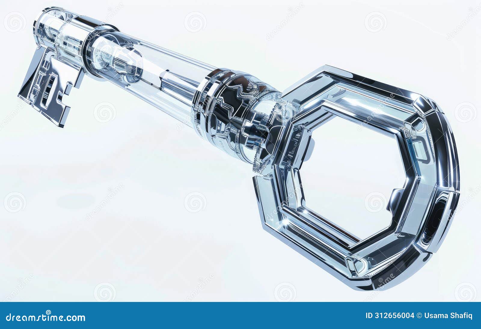 Flying Key in Air Isolated on White Background, Stock Photo - Image of ...