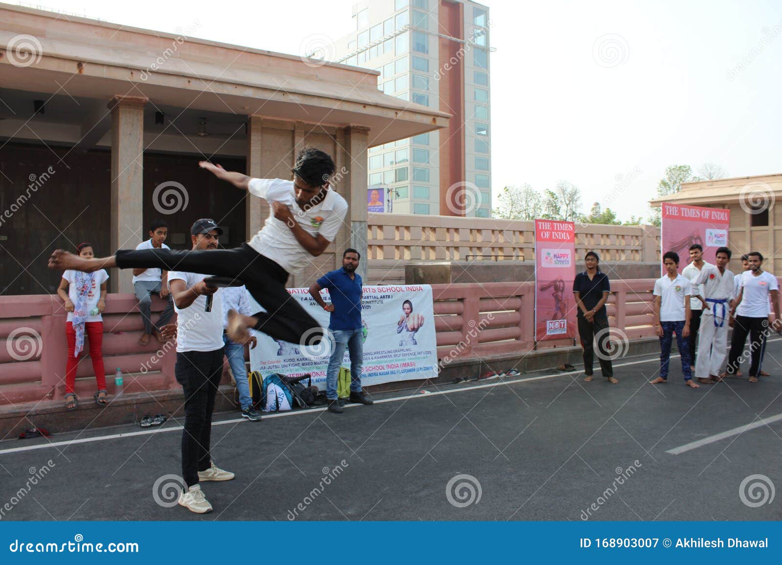 Flying kick performer editorial photography. Image of karate - 168903007