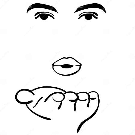 Flying Kiss Vector Illustration by Crafteroks Stock Vector ...