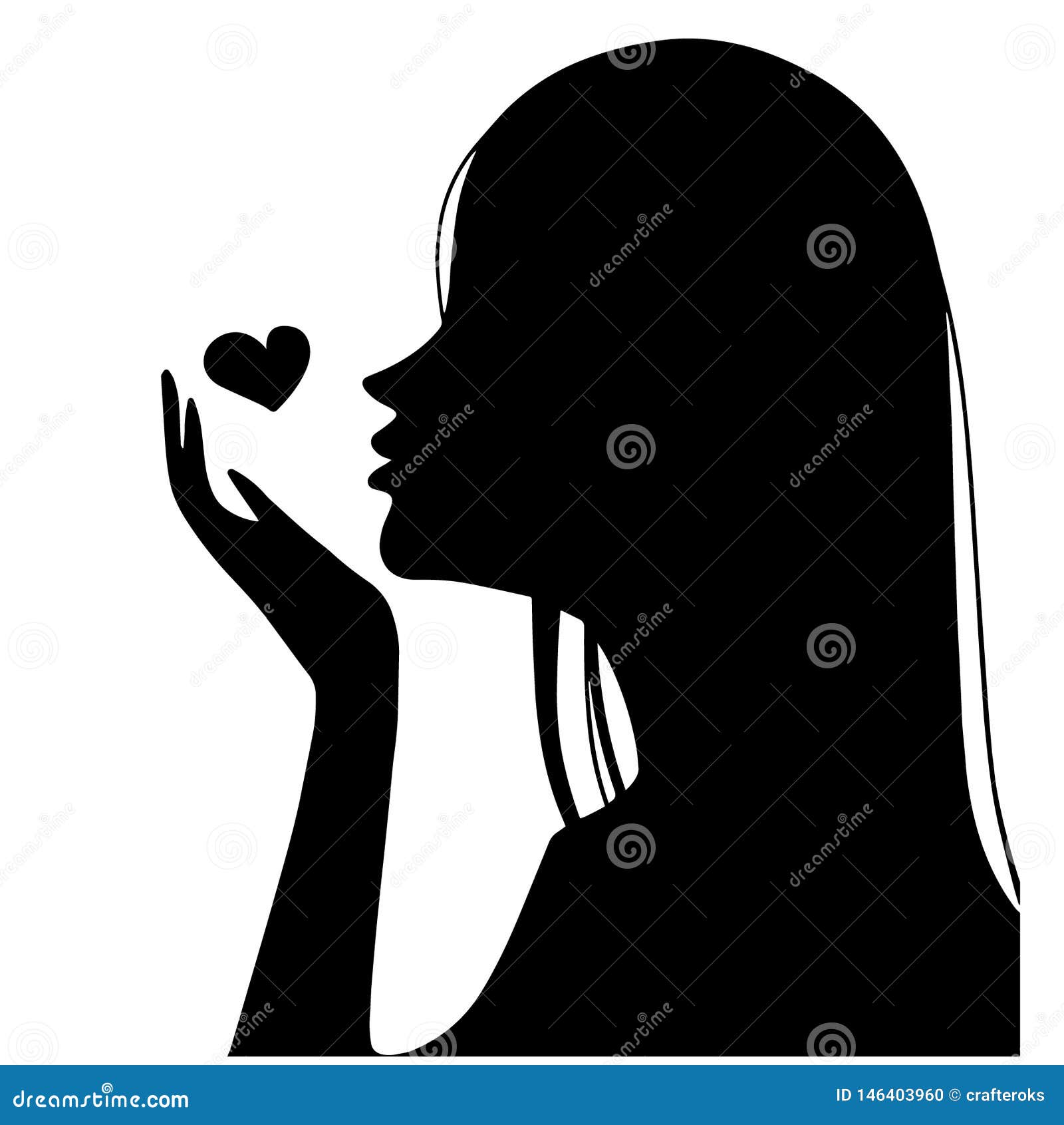 Flying Kiss Vector Illustration By Crafteroks | CartoonDealer.com ...