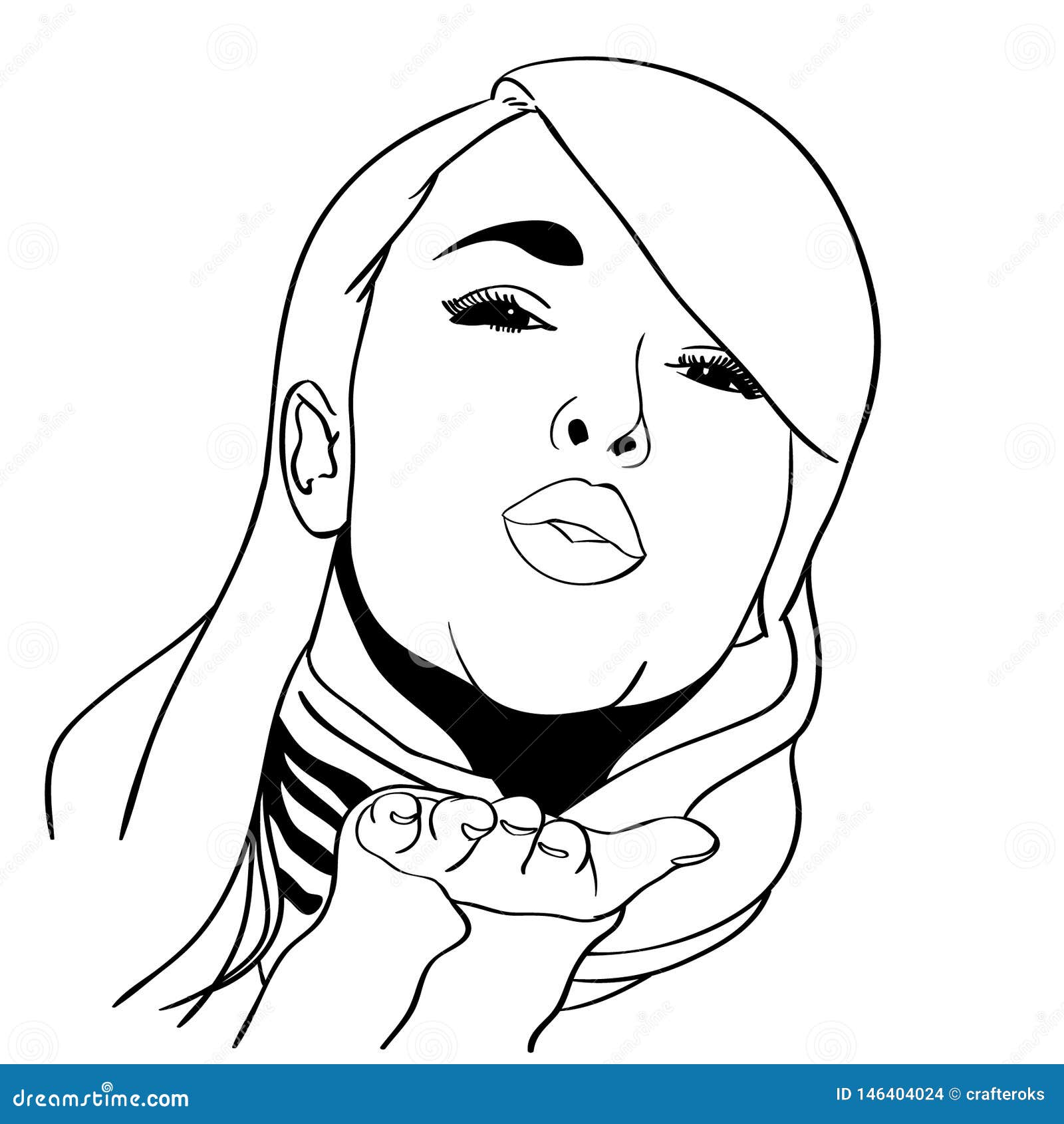 Flying Kiss Vector Illustration By Crafteroks | CartoonDealer.com ...