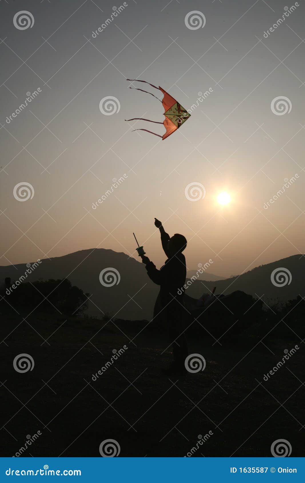 Flying Kite stock image. Image of playful, flying, worryfree - 1635587