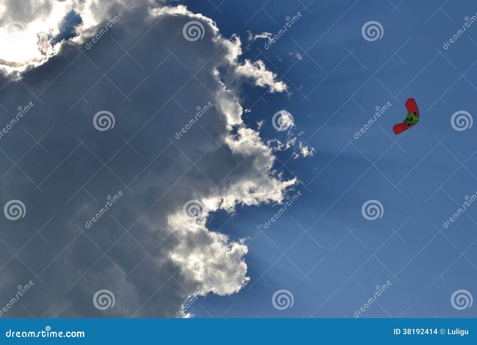 Flying kite Dog stock photo. Image of flashing, beam - 38192414
