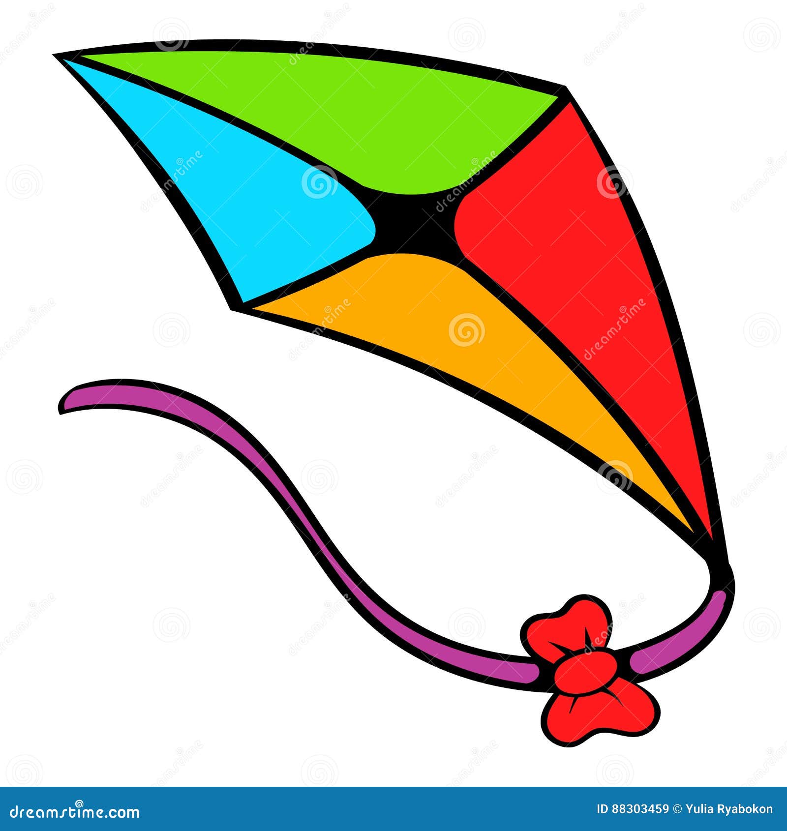 Kite Icon In Cartoon Style Isolated On White Background. Bird Symbol ...