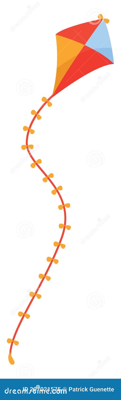 Kite Illustration On White Background. Yellow And Green Color. Kite ...