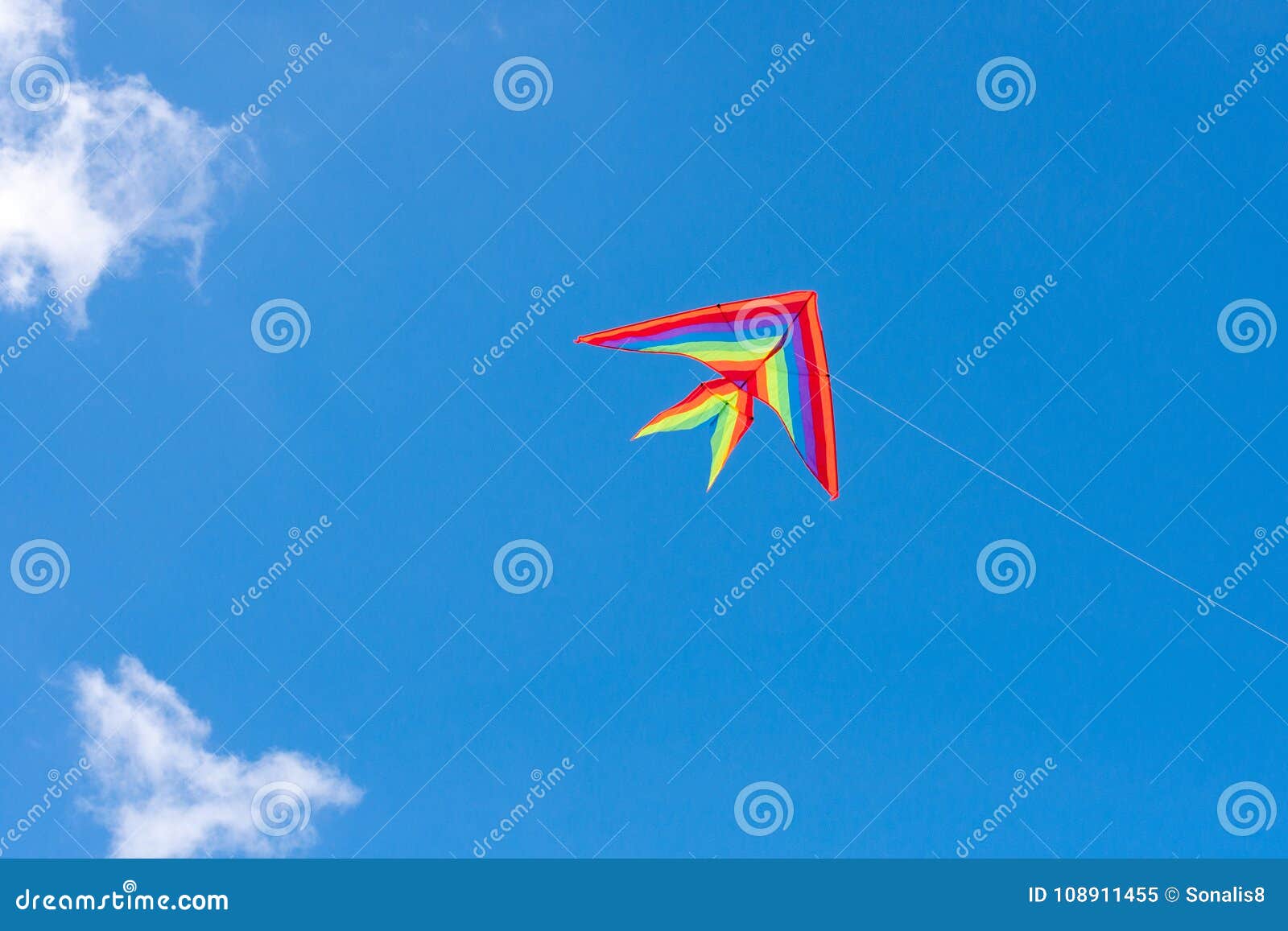 Flying kite in the sky stock image. Image of freedom - 108911455
