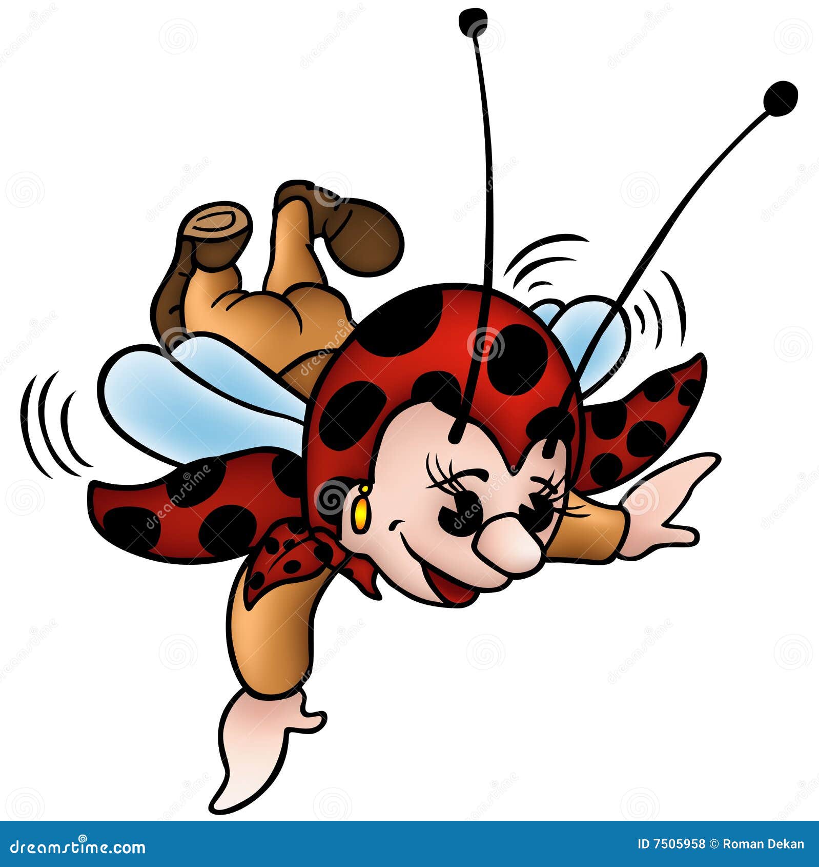 Flying Ladybug Royalty Free Stock Photos - Image: 7505958