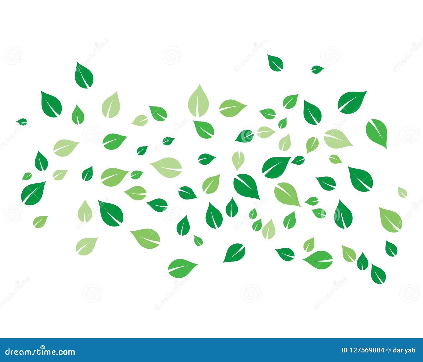Flying leaves vector stock vector. Illustration of green - 127569084