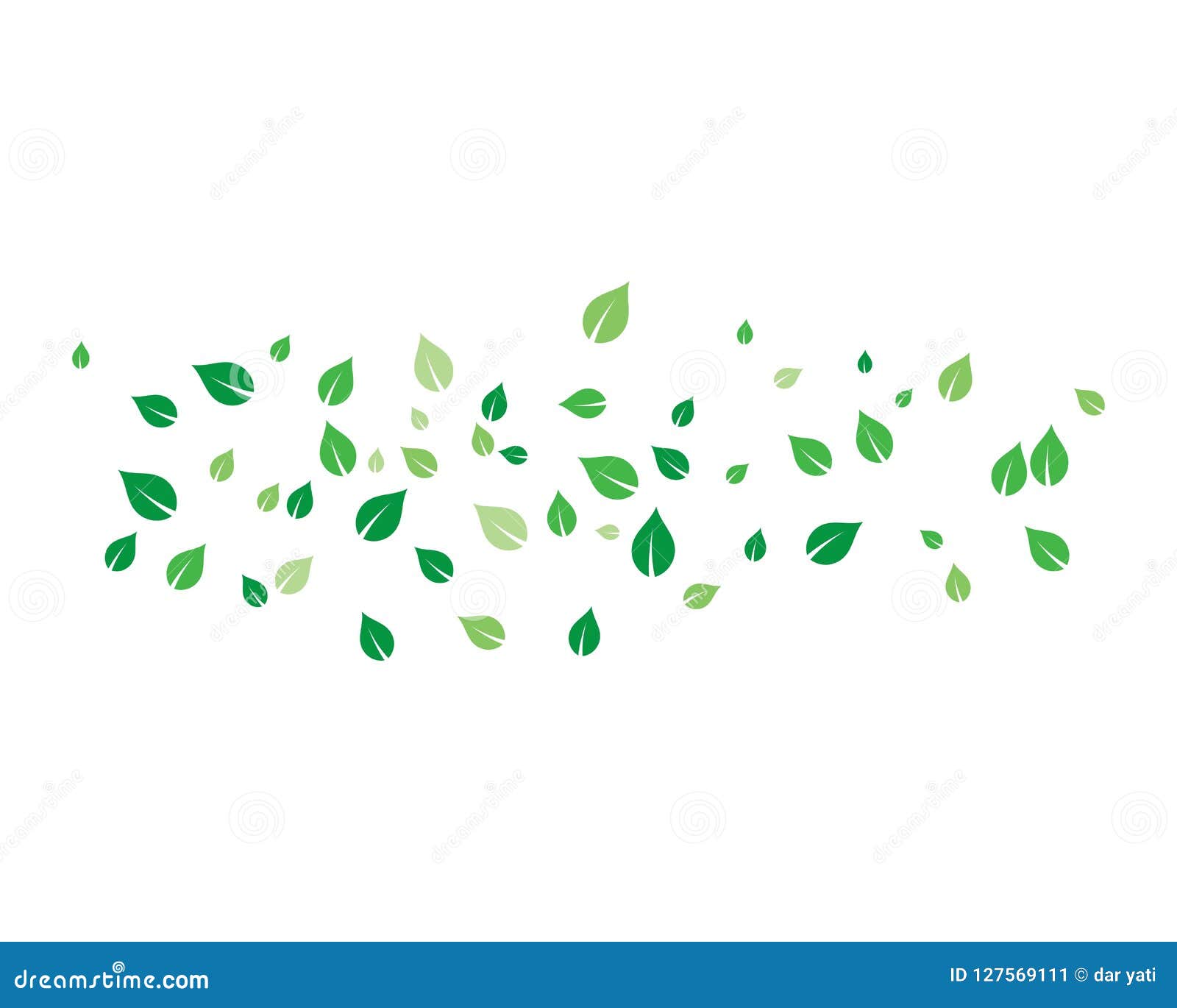 Flying leaves vector stock vector. Illustration of horizontal - 127569111