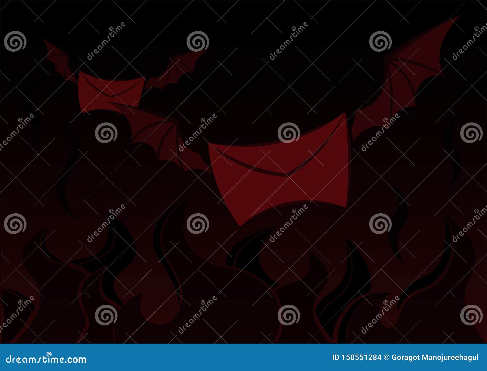 Flying Devil Cartoon Vector Illustration | CartoonDealer.com #78259008