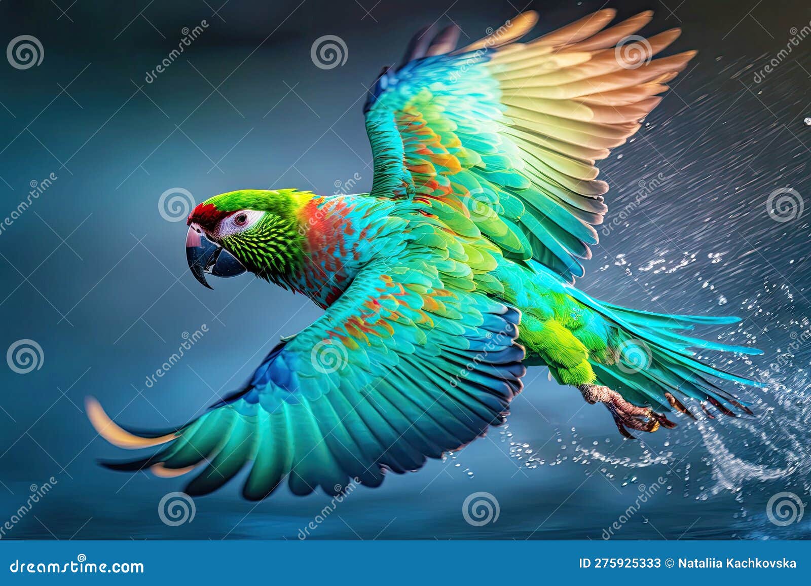 Flying Macaw Vector Illustration | CartoonDealer.com #67942748