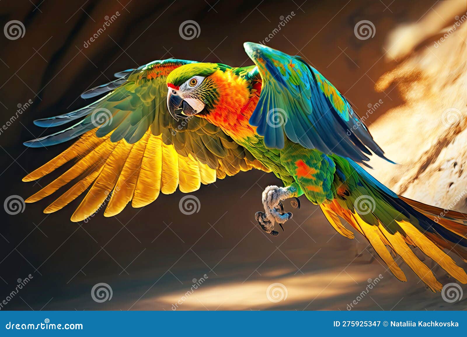 Flying Macaw Vector Illustration | CartoonDealer.com #67942748