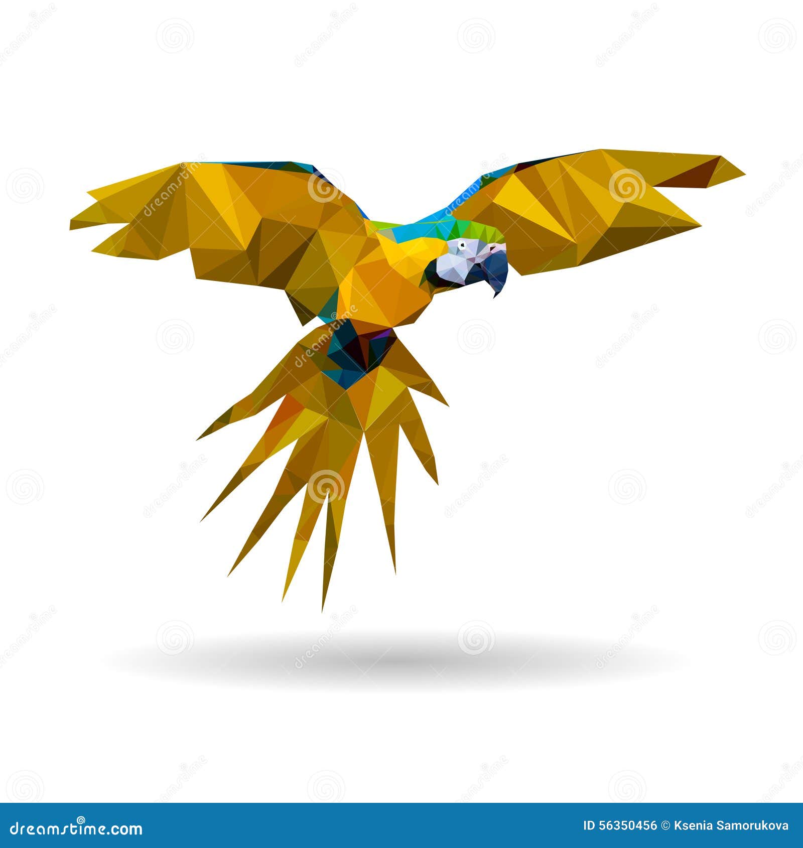 Flying Macaw - Vector Illustration Stock Vector - Illustration of ...