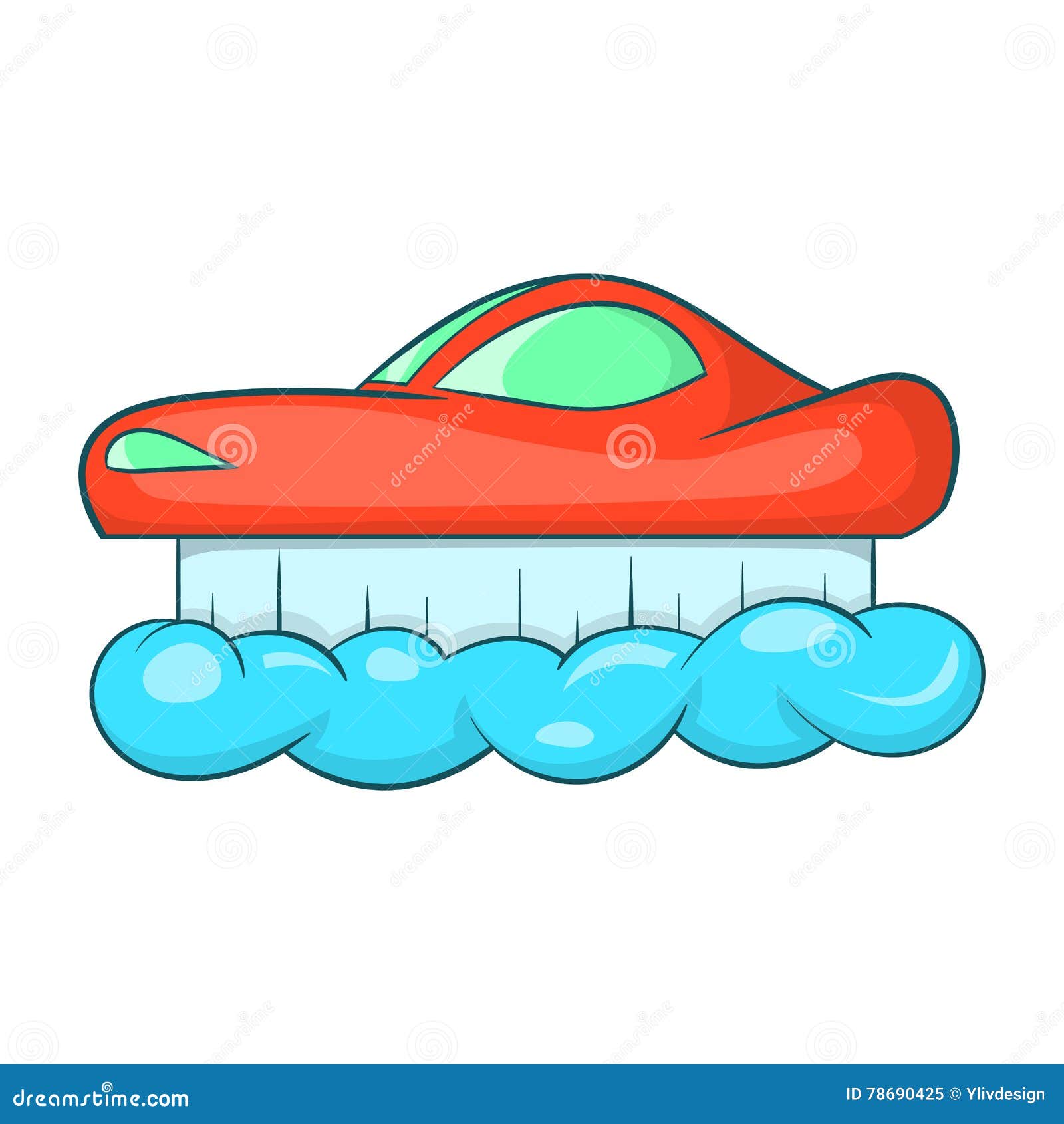 Flying Machine Icon, Cartoon Style Stock Vector - Illustration of ...