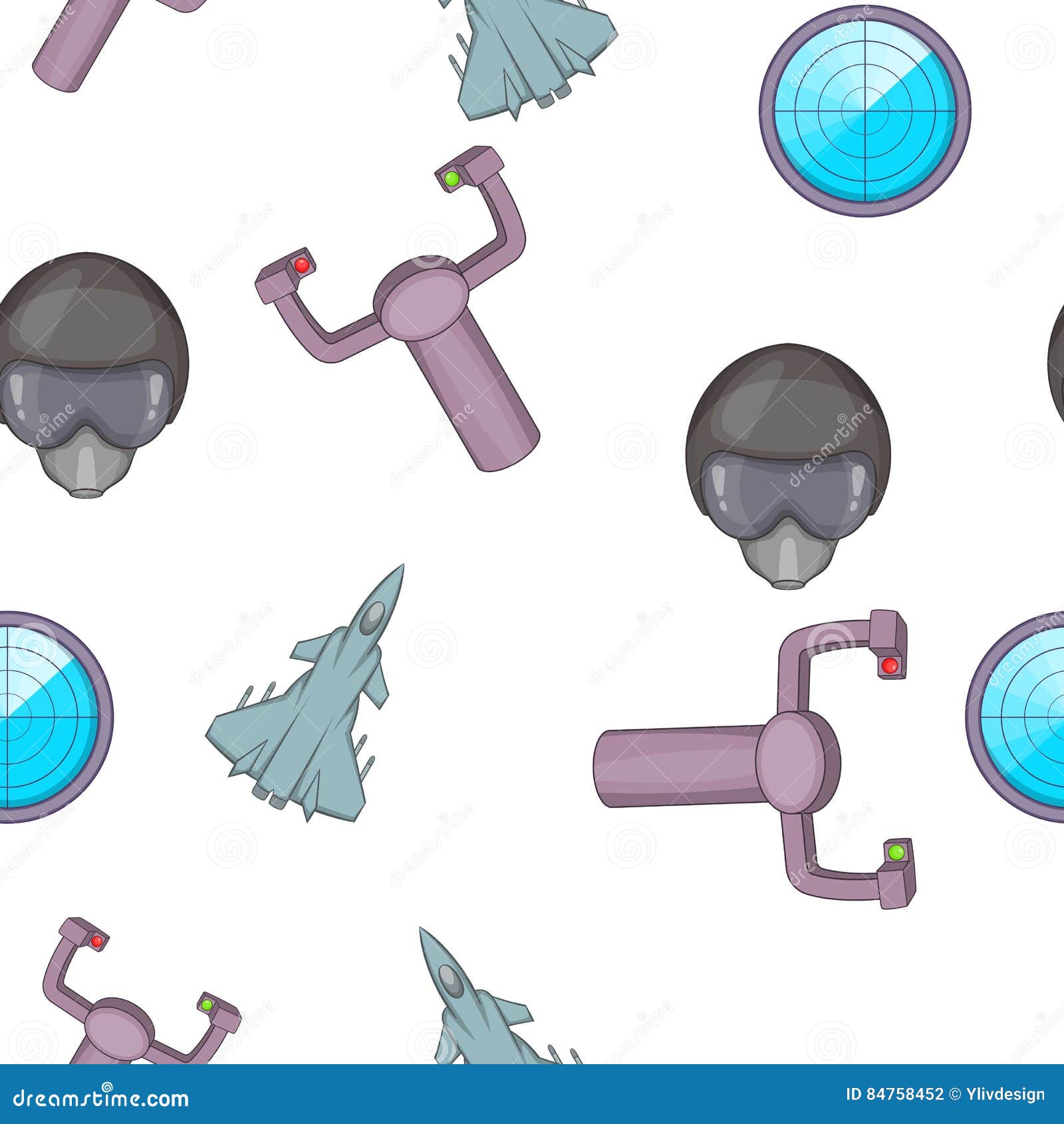 Flying Machine Pattern, Cartoon Style Stock Vector - Illustration of ...