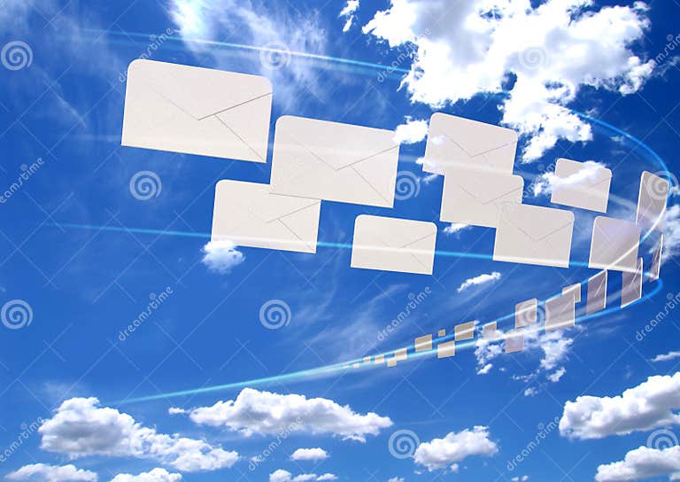 Flying mail stock illustration. Illustration of communication - 8687083